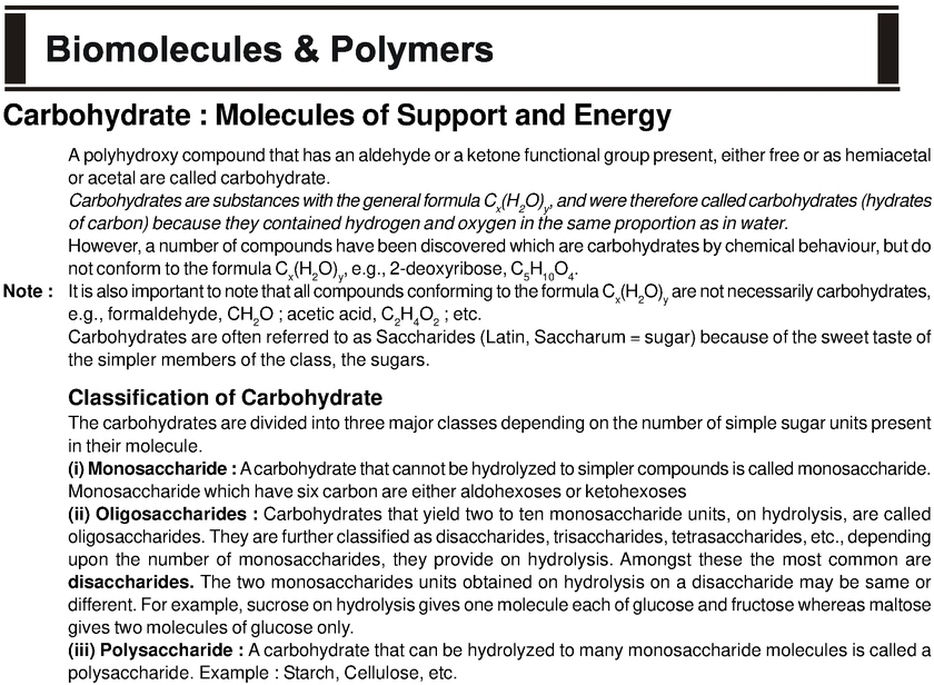 Biomolecules and polymers Revision Notes - IIT JEE/NEET Preparation ...