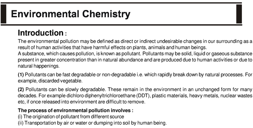 Environmental Chemistry Revision Notes - IIT JEE/NEET Preparation | Nucleon