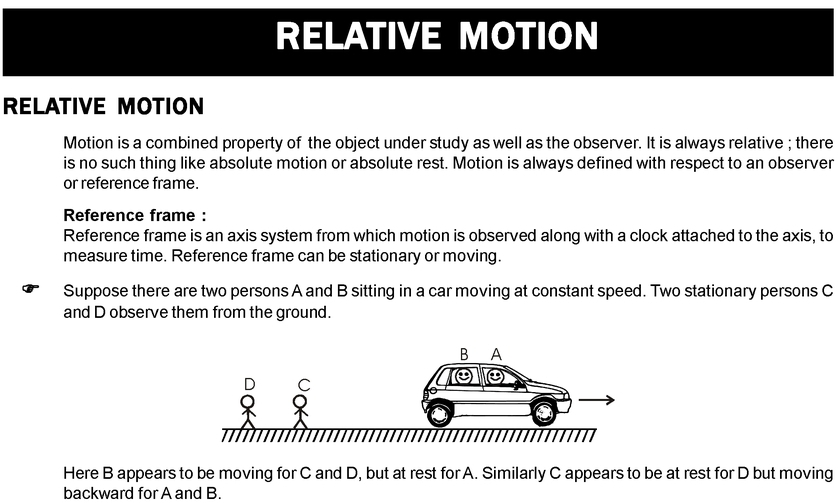 Relative Motion Revision Notes - IIT JEE/NEET Preparation | Nucleon